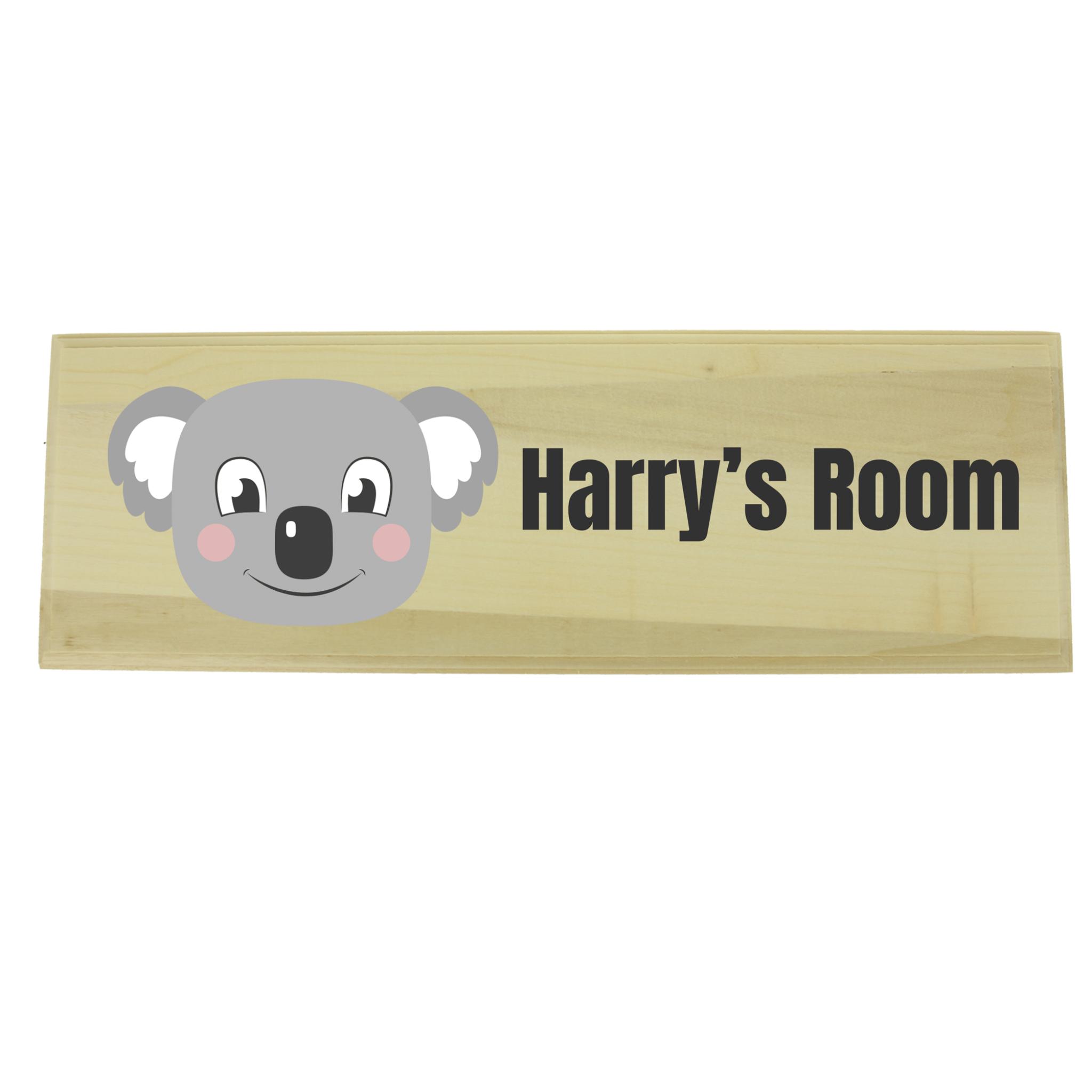 Koala Bedroom Wooden Sign